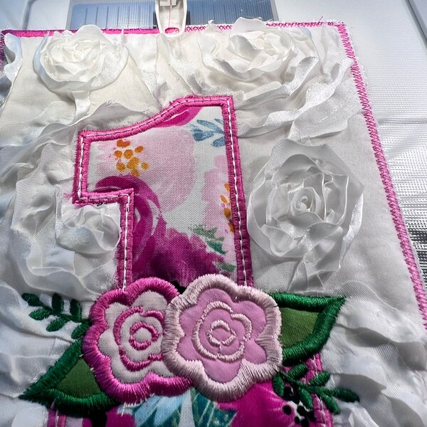 4 Sizes! 1 Flower Number Set, Applique Machine Embroidery Design ...