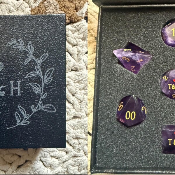 Full Set Glazed Dice,full Set Blue White Glazed Dice, Set Warlock Style ...