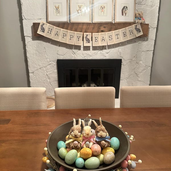 Easter Banner, Easter Garland, "happy Easter", Bunting Banner, Pennants ...