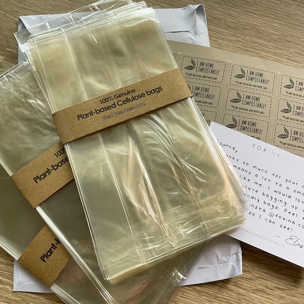 Biodegradable Clear Cellulose Bags - Multiple Sizes Available - Etsy ...