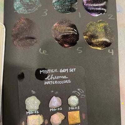 Dot Card Set Mica, Golds & Shimmer - Etsy