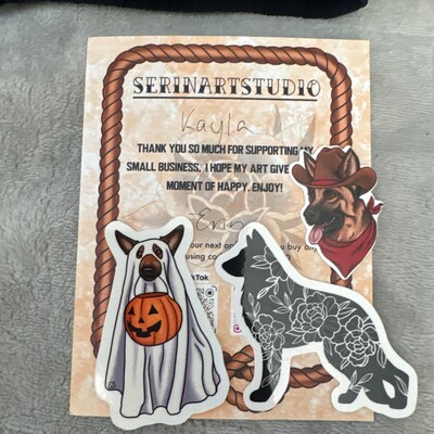 German Shepherd Ghost, Ghost Dog, Halloween Sticker, Spooky Pup - Etsy