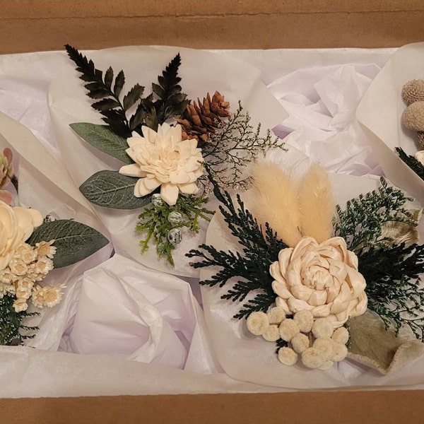 Nature Ornament, Mini Gift Topper Wreath, Mini Nature Wreath Ornament ...