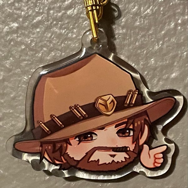 Moira Chibi Acrylic Keychain Double Sided Printing One Side Epoxy ...