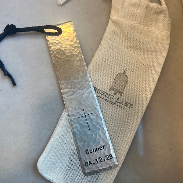 Personalized Silver Bookmark, Hand Stamped and Customizable - Etsy