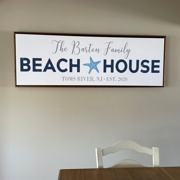 Personalized Beach House Sign | Beach House Wall Decor | Beach House ...