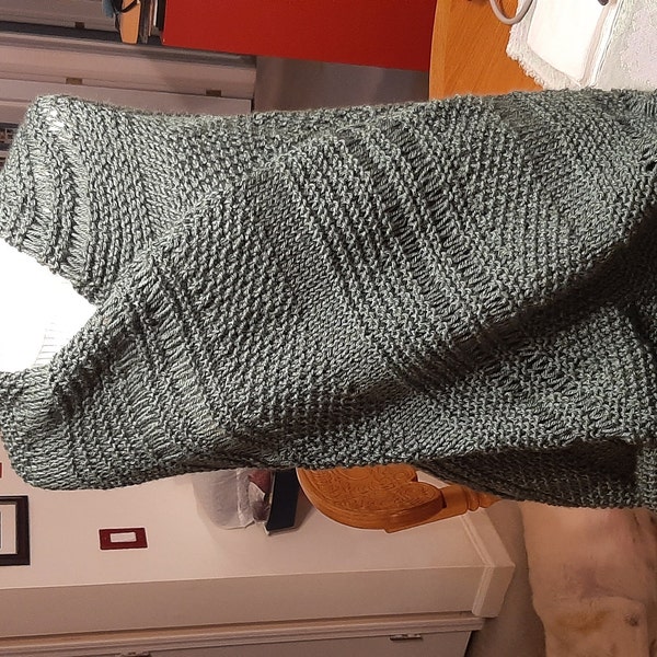 Cosmos Textured Wrap Knitting Pattern, Easy Shawl Knitting Pattern ...