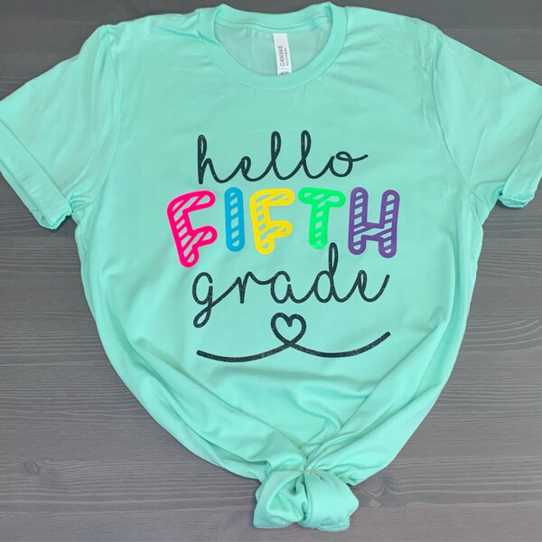 Hello Fifth Grade Svg, Back to School Svg, 5th Grade Svg, Teacher Svg ...