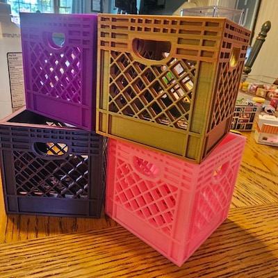 Stackable Mini Milk Crates/desktop Organization / Organizer - Etsy