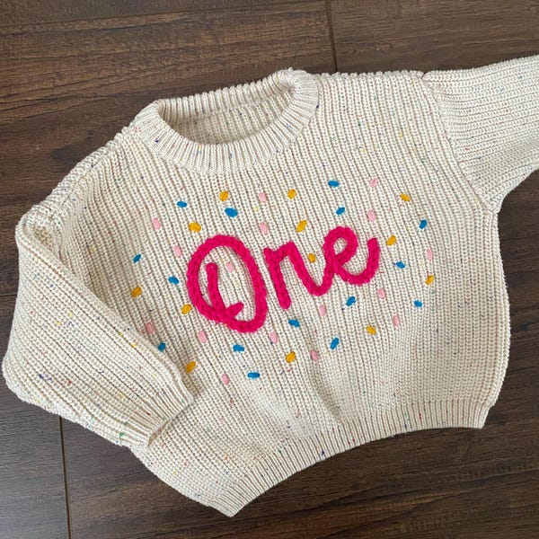 Custom Baby First Birthday Sweater, Birthday Gift, First Christmas Gift ...