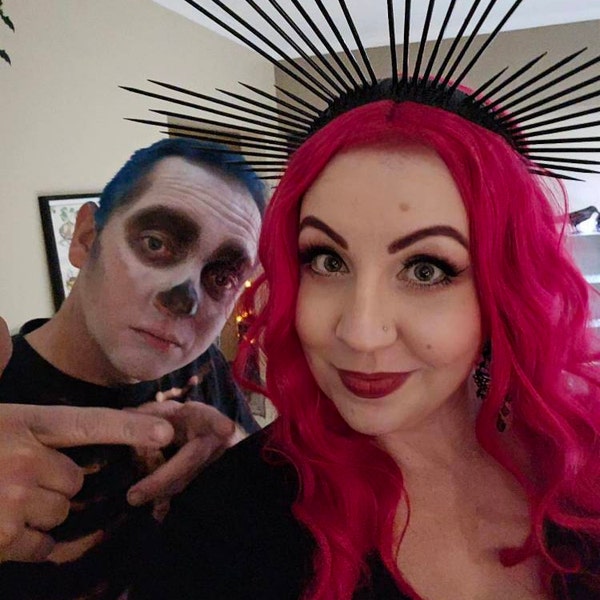 Black Spiked Crown, Persephone, Cosplay Crown, Greek Gods, Halloween ...