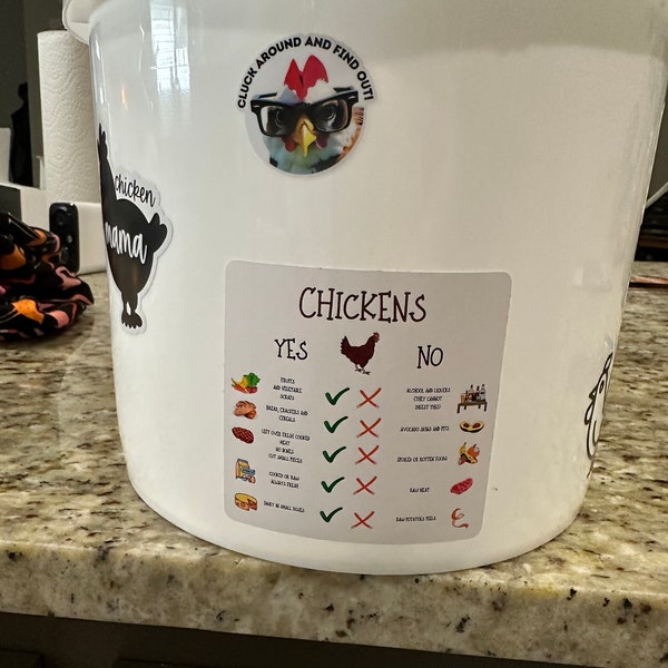 Chicken Feed Guide Sticker – 9x9 Cm Vinyl - Etsy