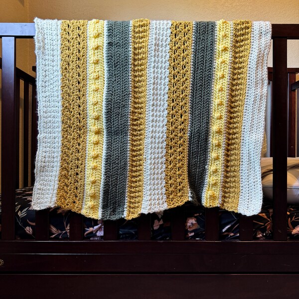 Easy Crochet Modern Blanket Pattern, Video Tutorial Chart, Crochet ...