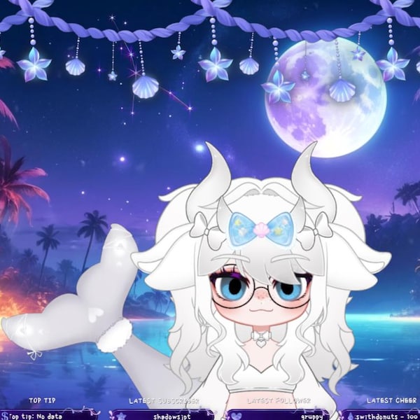 Customizable Premade Chibi Vtuber Model : Bullet / by @crynautica - Etsy