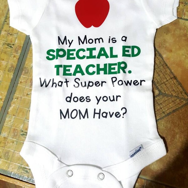 Super Power Onesie® - My Mommy is a Teacher - Teacher Onesie® - Gift ...