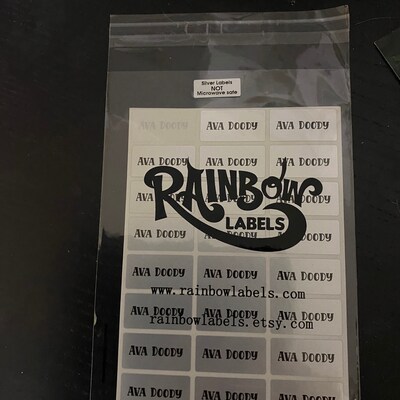 Personalized Waterproof Name Labels Name Stickers Silver for Kids ...