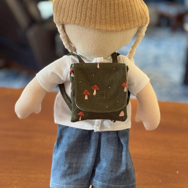 Doll Backpack Pattern for a Studio Seren Stuffed Animal Doll – Make a ...