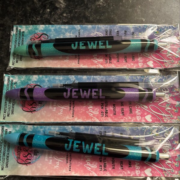 Custom Rhinestone Pens. Bling Pen. Custom Gel Pens. - Etsy