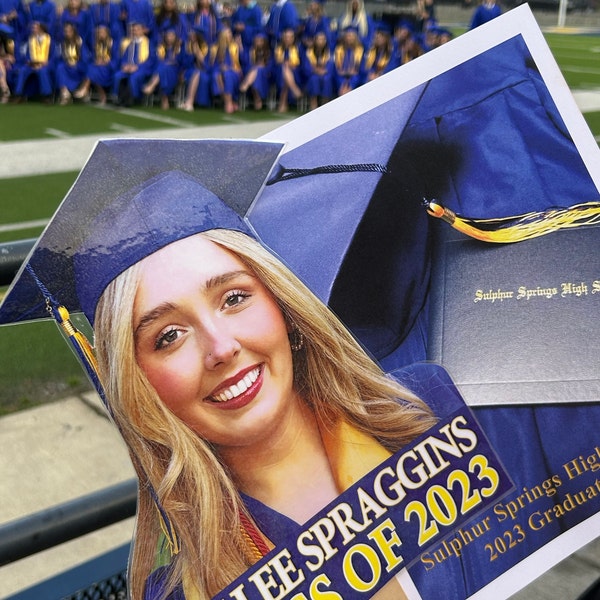 Custom Graduation Big Head Photo Fans - Personalized Hand Fan ...