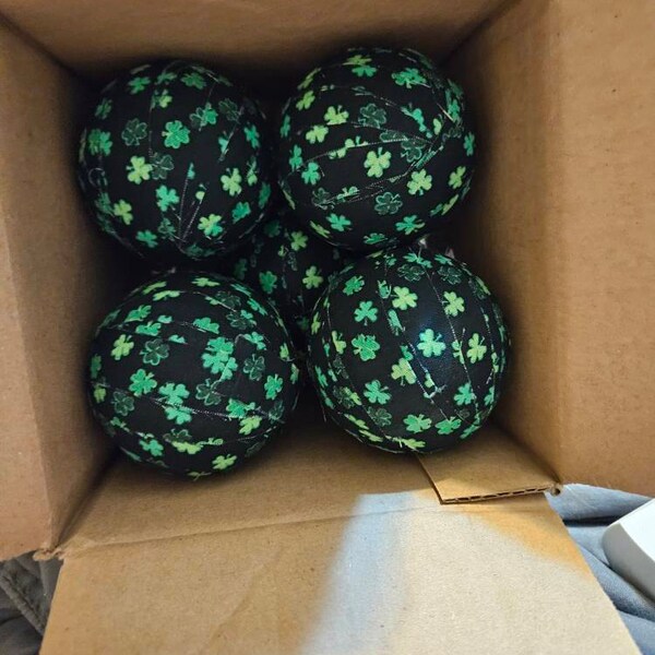 Rag Ball Bowl Fillers, Ladybug Fabric Bowl Fillers, Green Rag Balls ...