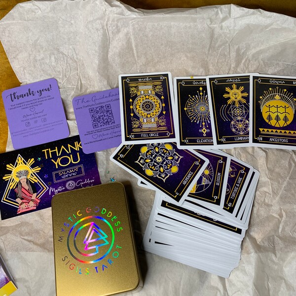 Mystic Goddess Sigils Tarot Deck: 78-cards PDF Guidebook Tin Box ...