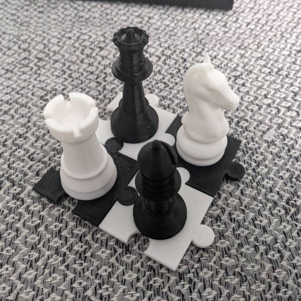 3D Printed Puzzle Chess Set - Etsy
