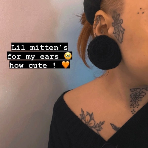 Crocheted Plug Mittens / Lobe Gloves / Ear Sweaters Made to Your ...