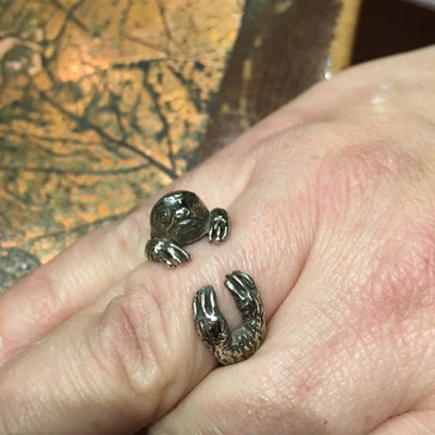 Sloth Ring, Personalized Sterling Silver Ring, Faultier Ring, Handmade ...