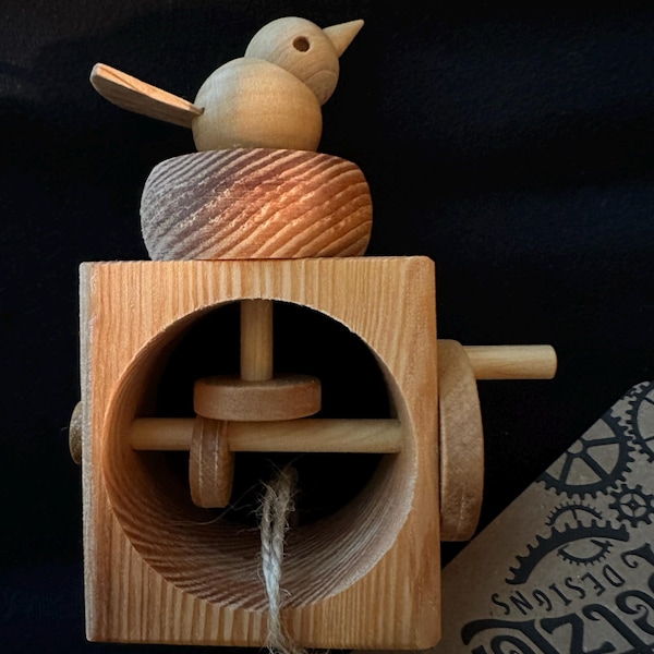 Bird Automaton (it Hops and Spins in the Nest When You Turn the Hand ...