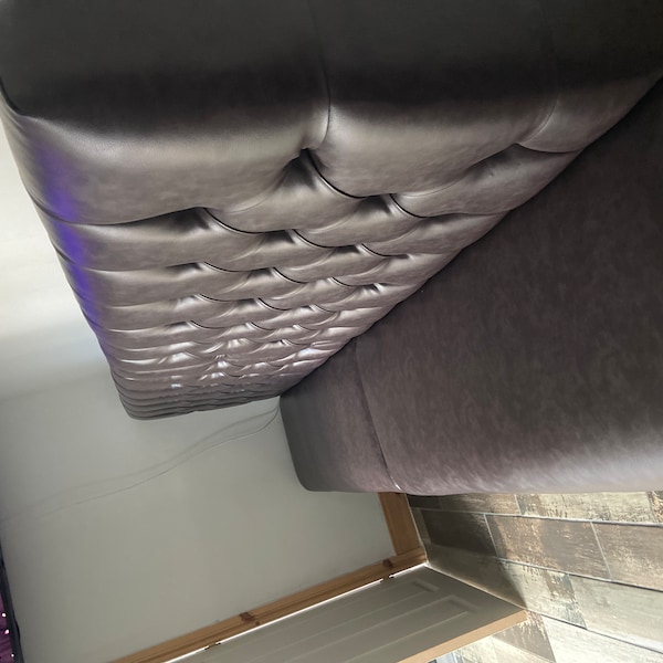 C-shaped Circular Chesterfield Style Faux Leather Domestic or ...