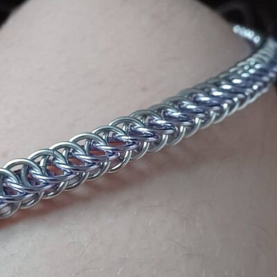 Anodized Aluminum & Rubber 3-1 Half Persian Chainmaille Collar - Etsy