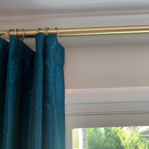 Metal Curtain Rod Custom Cut 1.5 or 1.125 Round Curtain - Etsy