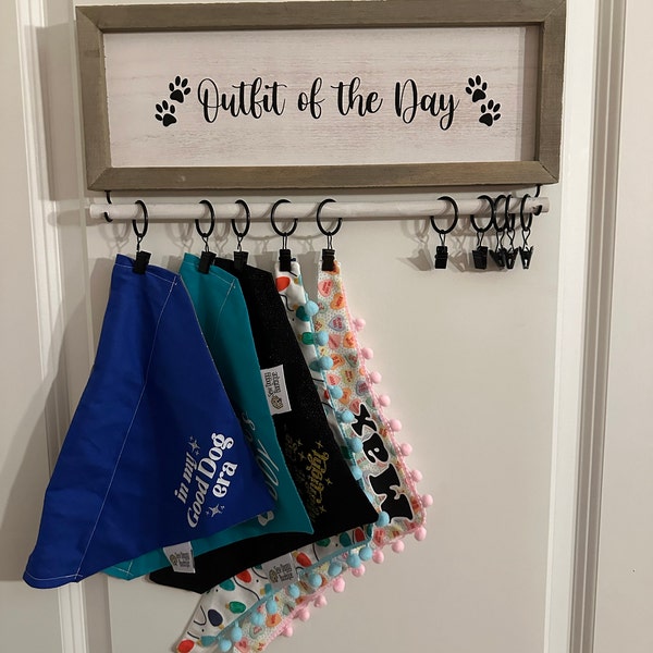 Dog Bandana Holder, Pet Bandana Organizer, Dog Clothing Organizer, Dog ...