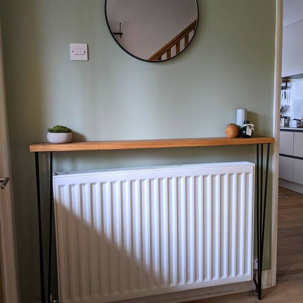 Omni Rustic Console Table With Black 3 Pin Hairpin Legs. (hallway Table ...