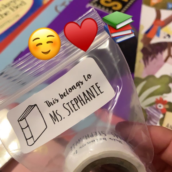 Book Stickers This Belongs to Labels Roll of Teacher Labels Book ...