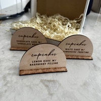 Wooden Buffet Food Name Sign, Food Table Tent Card, Food Tag, Cute ...