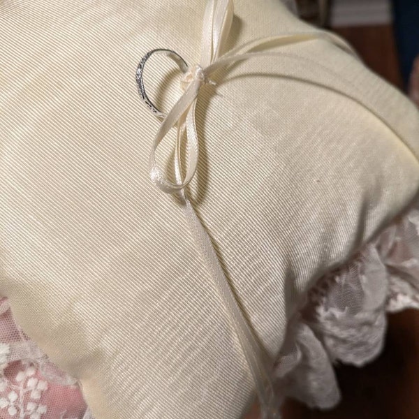 Wedding Ring Pillow, Ring Bearer Box Pillow, Mini Ring Pillow, Rustic ...