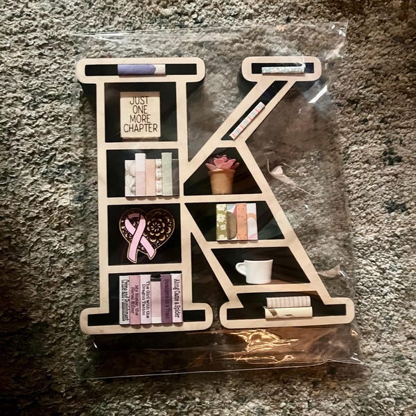 Mini Bookshelf, 3-D Wood Mini Bookshelf, Just One More Chapter, Book ...