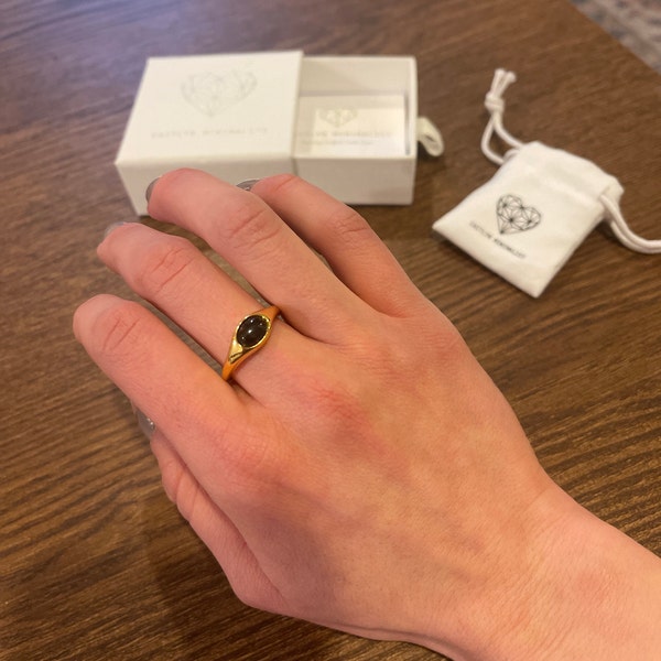 Signet Mood Rings by Caitlyn Minimalist • Statement Gemstone Rings in ...