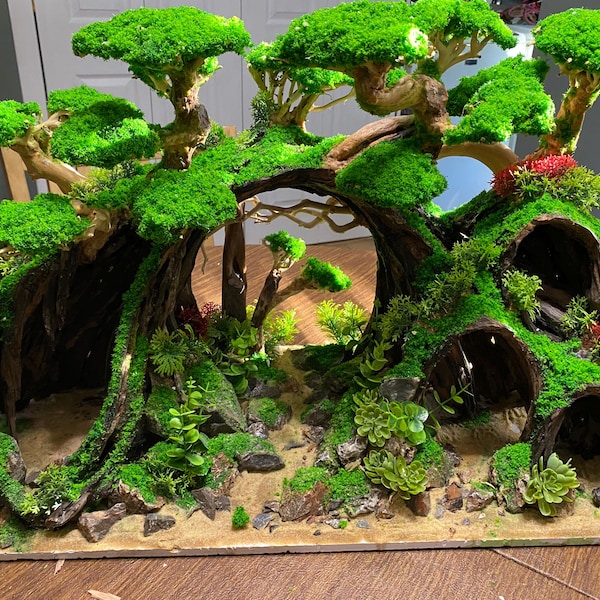 Aquarium Driftwood Centerpiece Aquascape Hardscape Arch Fish Tank ...