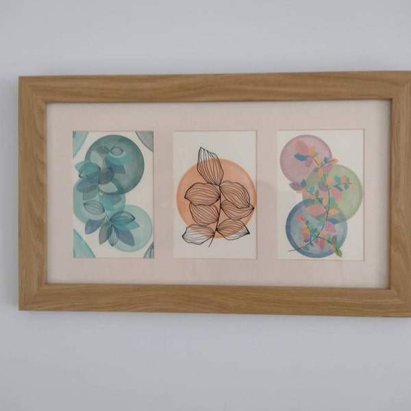 Set of 2 Botanical Hand Drawn Bookmarks - Pattern Bookmark - Leaf Art ...