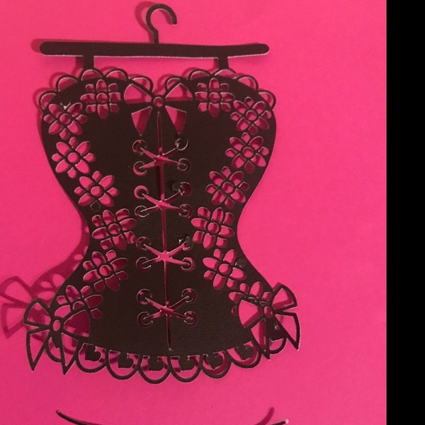 Corset, Burlesque Paper Cut Design. Svg / Dxf / Eps / Png Files and Pdf ...