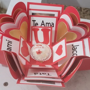 Exploding Box Svg Triple Heart Box With Three Layer Explosion and Gift ...