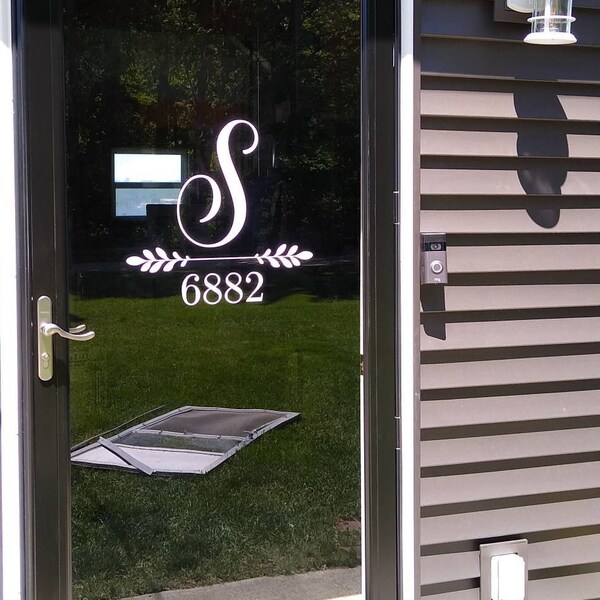 Front Door Decal #4 -personalized Storm Door Decal-family Monogram ...