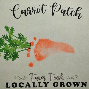Carrot Patch Easter / Foot Footprint Art Craft / Kids Baby Toddler ...