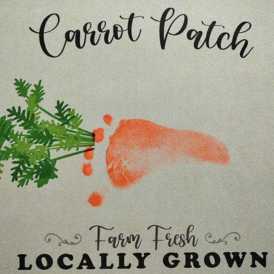 Carrot Patch Easter / Foot Footprint Art Craft / Kids Baby Toddler ...