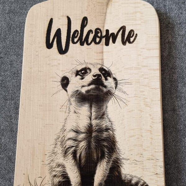 Meerkat Engraving Files: Laser Cut Board, Coaster, Sign (PNG) - Etsy