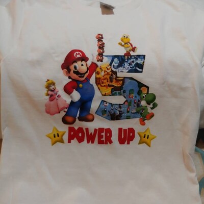 Super Mario Birthday Shirt for Boys , Super Mario Custom Shirt, Super ...