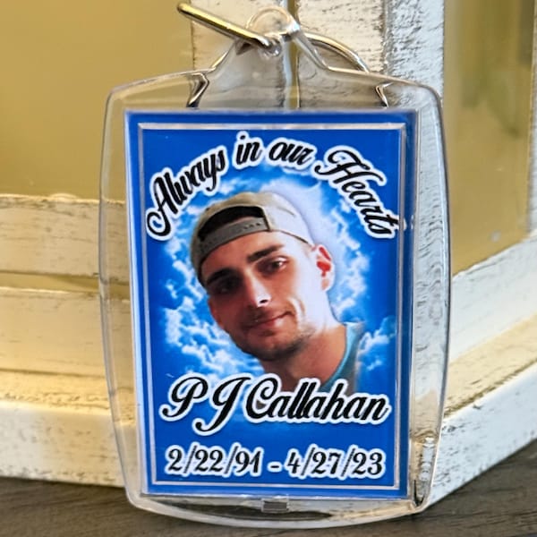 In Loving Memory of Rest in Peace 2 Inch Photo Keychains Picture Key ...