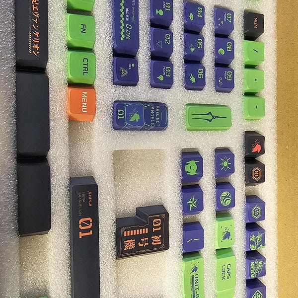 Eva Unit-01 Keycap Set, Cherry Profile, PBT, Cherry MX Stem, Dye-sub ...